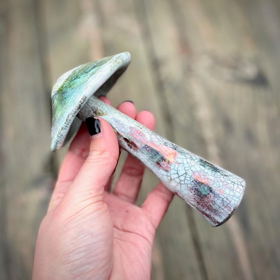 Very Large Raku Fired Ceramic Shiny Metallic Copper Green & - Etsy