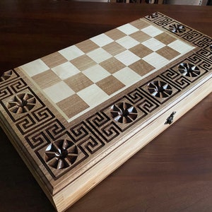 Modern Wooden Chess Set, Chess Boards, Walnut Chessboards, Large Chess ...