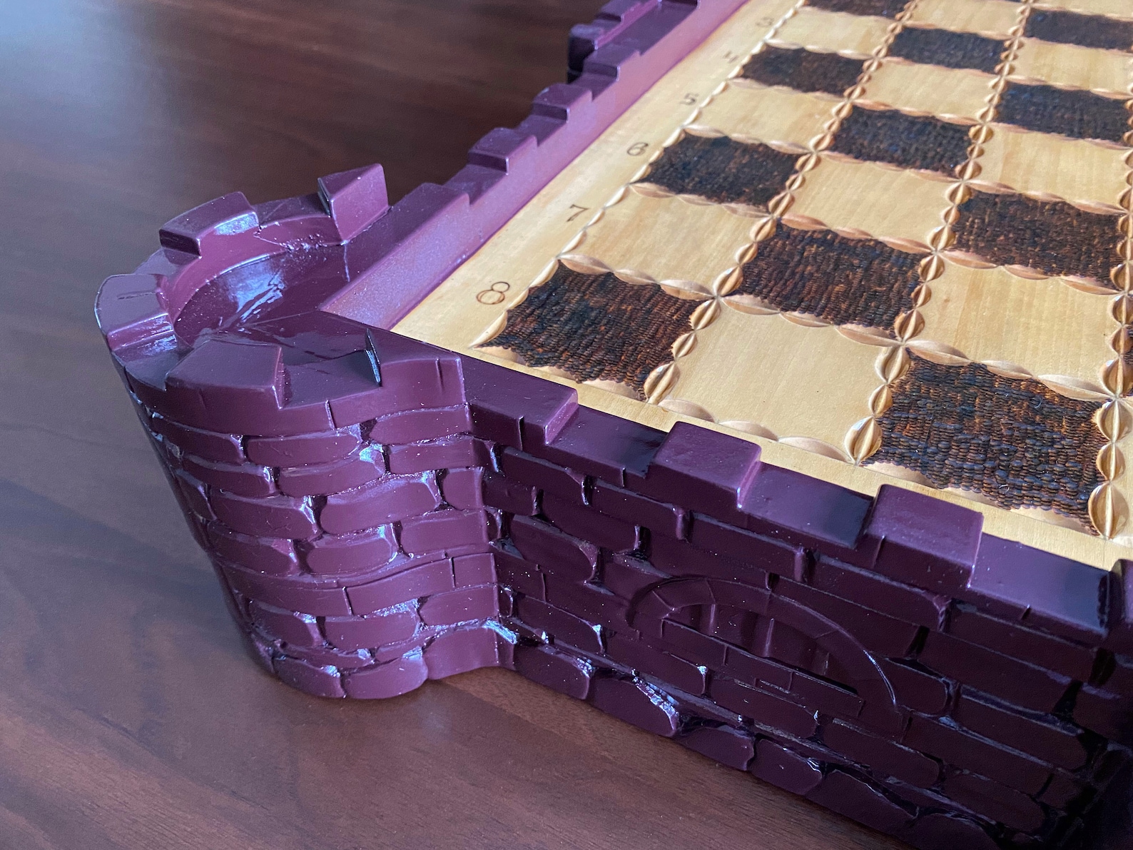 Medieval Castle Chess Board 23.6 Hand Crafted Chess Board - Etsy