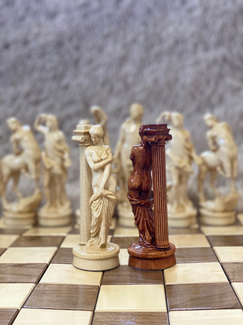 Greek Gods Chess Pieces Exclusive Chess Gift Original Chess - Etsy