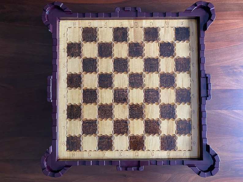 Medieval Castle Chess Board 23.6 Hand Crafted Chess Board - Etsy