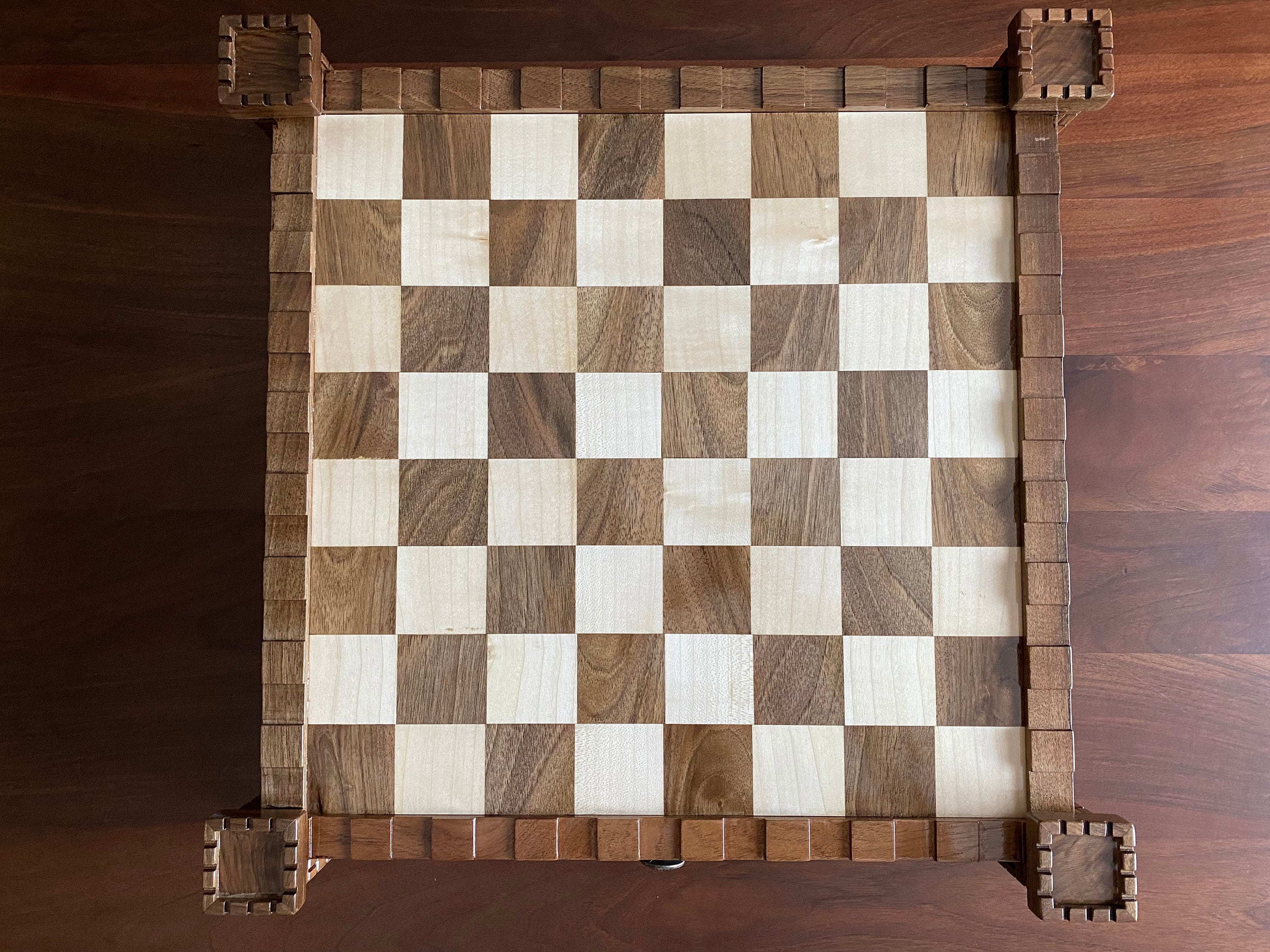 Handmade Castle Chess Board: Luxury Wooden Chess Set - Etsy
