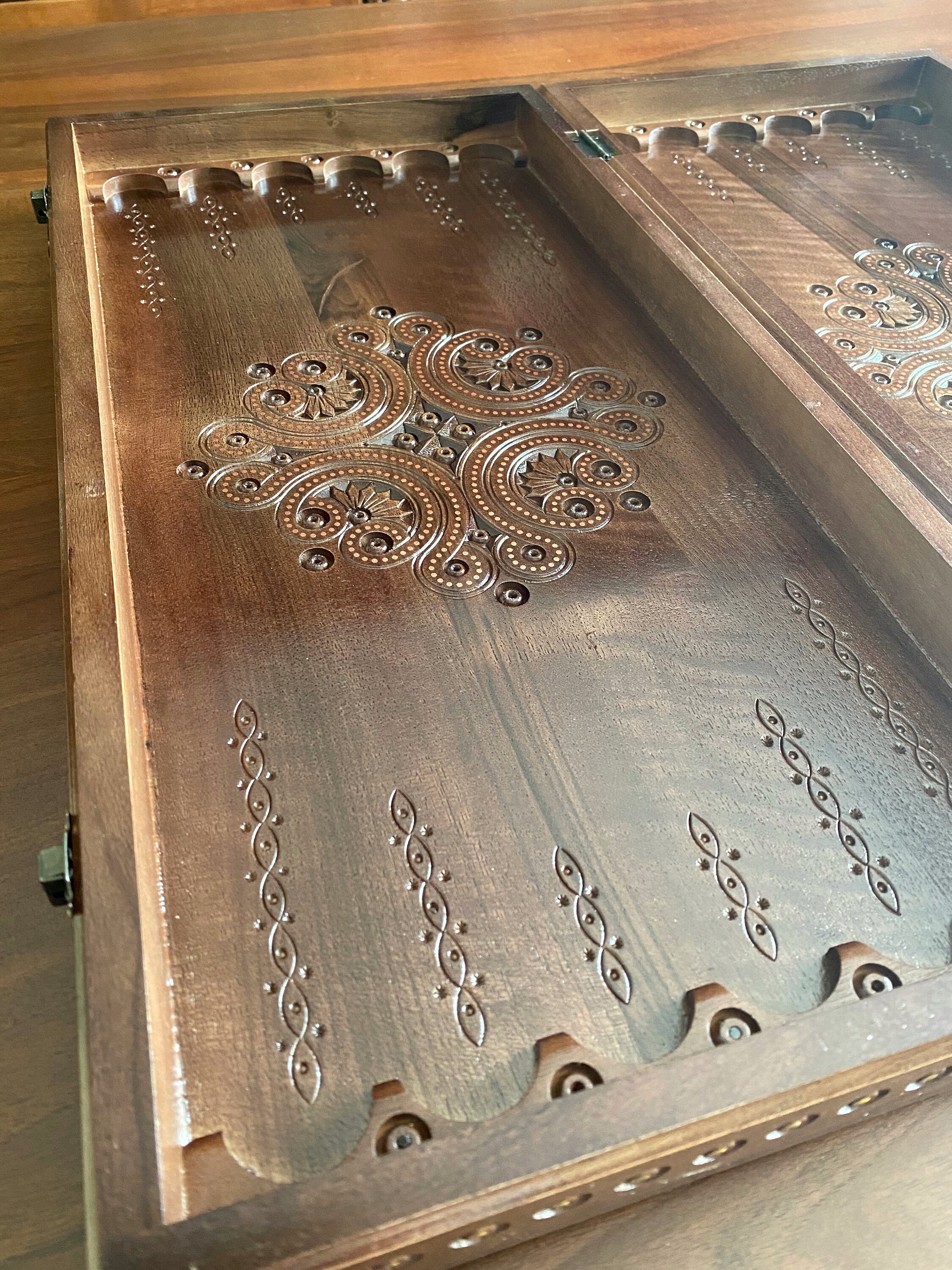 Hand Carved Chess Set Chess Backgammon Large Chess Set Wood - Etsy