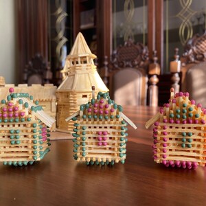 Matchstick House Handmade House From Matchstick Big Set of - Etsy