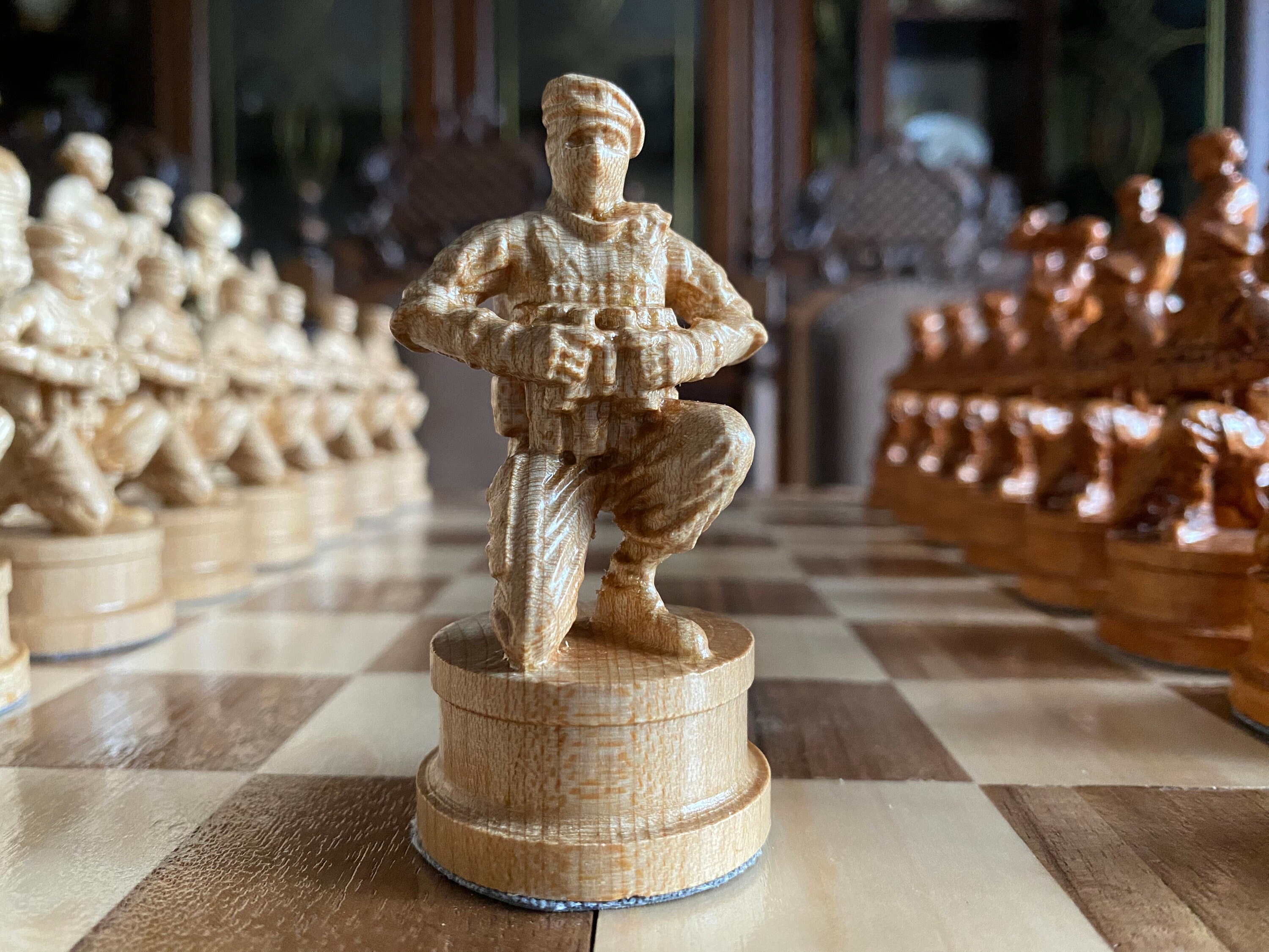 NEW ukrainian Army Wooden Chess Pieces Taras Shevchenko & - Etsy