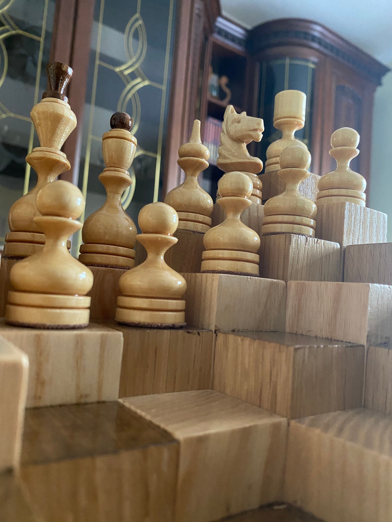 Modern 3D Chess Set Wooden Chess Set Chess Original Chess Set - Etsy