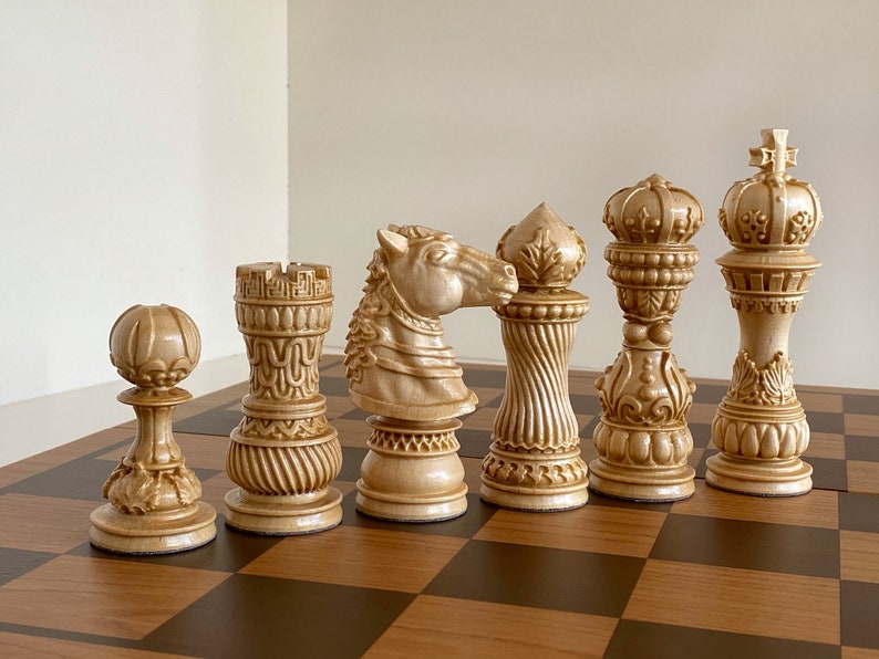 Luxury Wooden Chess Pieces Original Chess Pieces Wood - Etsy