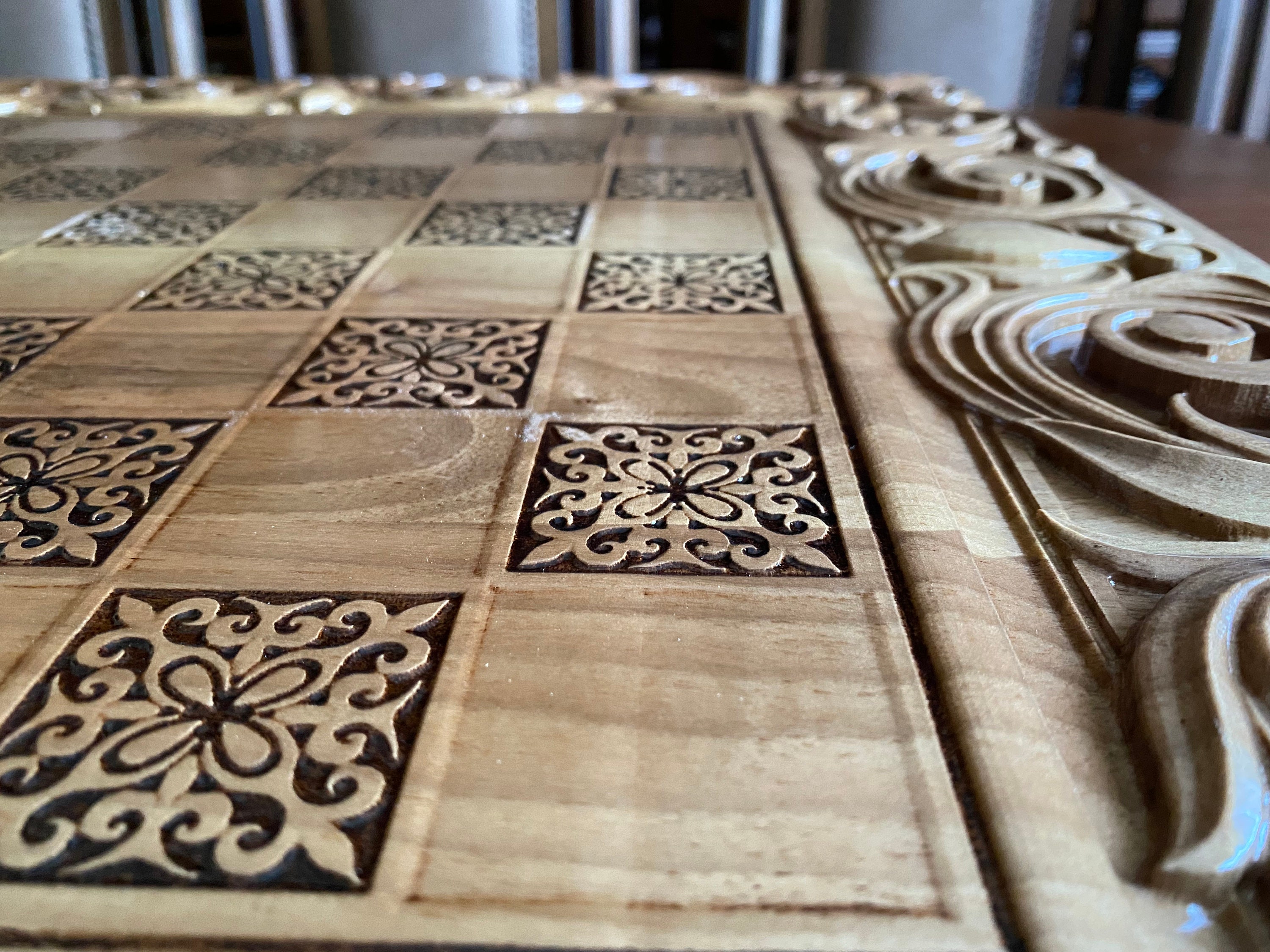Large Walnut Wooden Chess Board: Luxury Decorative Chess (67x67cm - Etsy