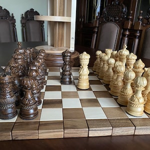 Castle Chess Set With Storage: Unique Wooden Chess Gift - Etsy