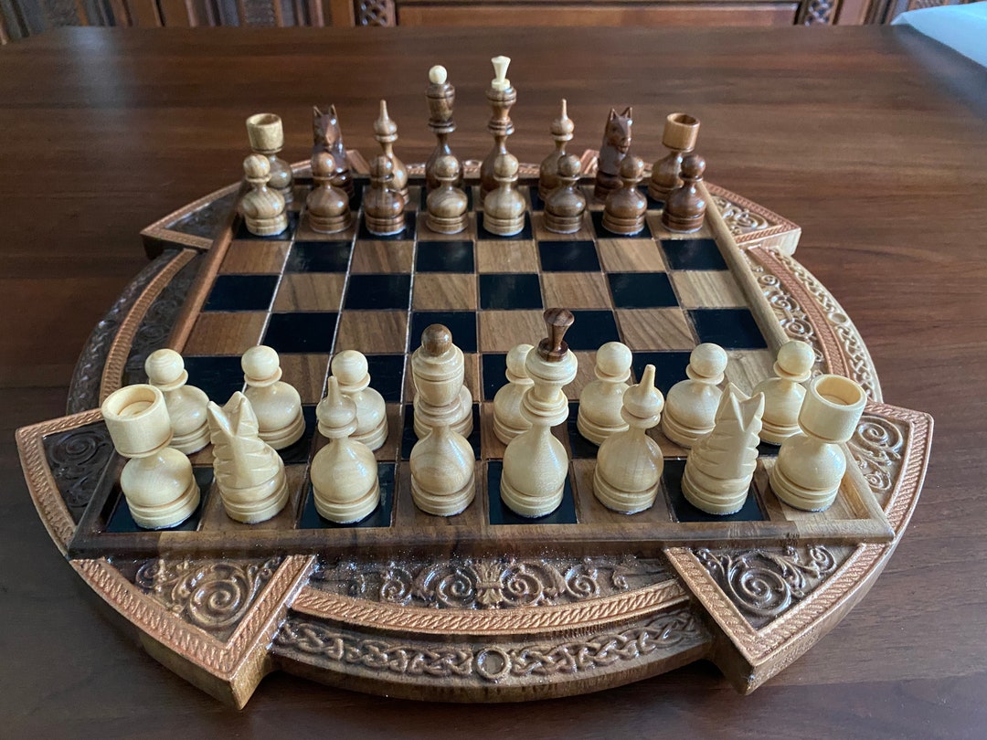 Wooden Chess Set: Original Carpathian Wood Board Game - Etsy