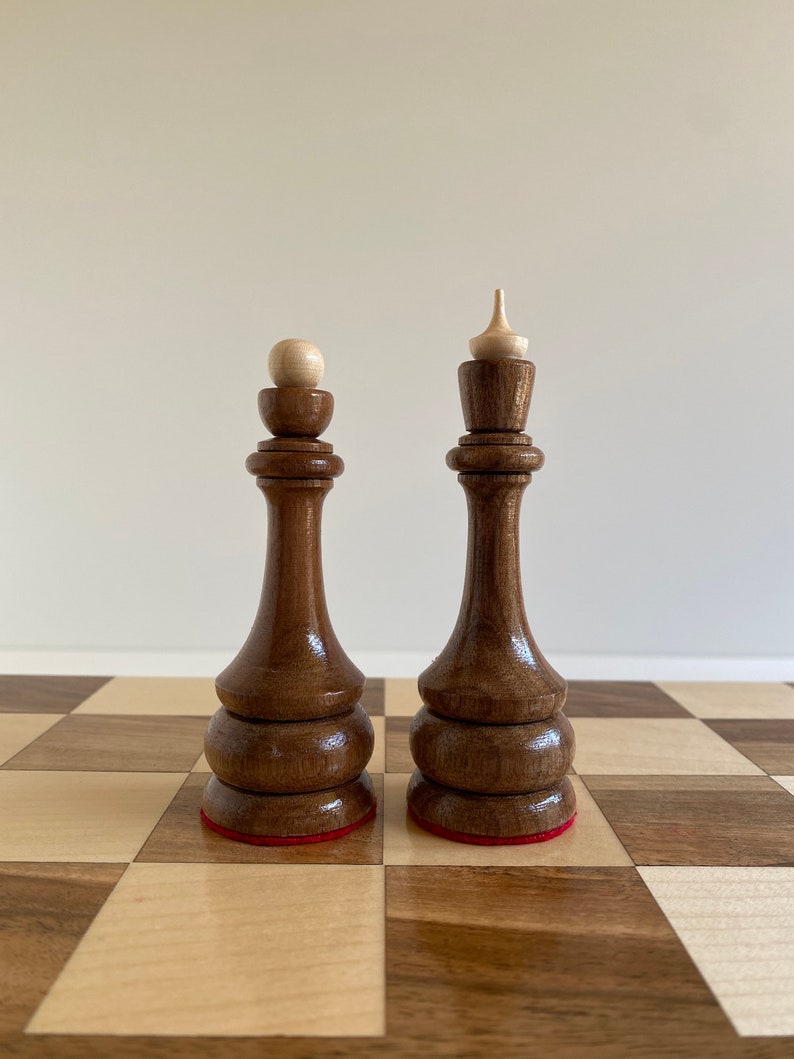 Wooden Chess Pieces Wooden Chess Set Chess Set Wood Carving - Etsy