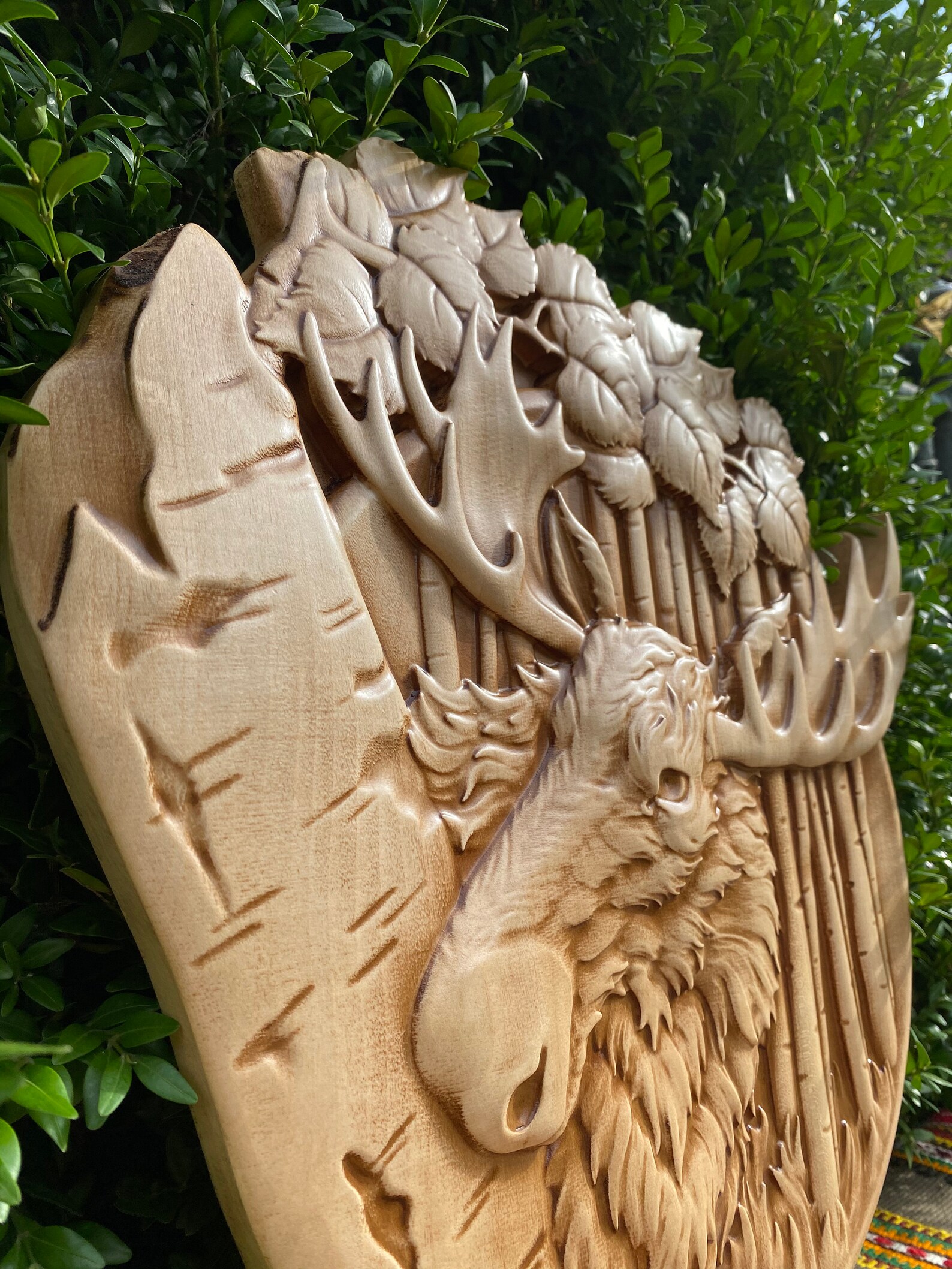 Wooden Picture Moose Wood Wall Plate Wood Wall Art Wood - Etsy