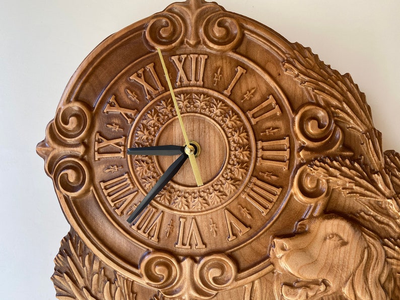 Wooden Clock Hanging Wall Clock Wall Hanging Rustic Clock - Etsy