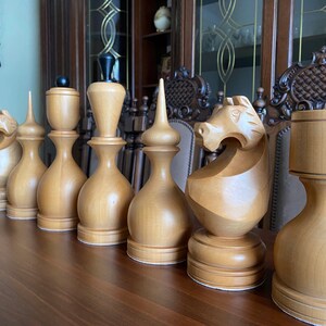XXL Chess Pieces Large Chess Pieces Set Wooden Chess Big - Etsy UK