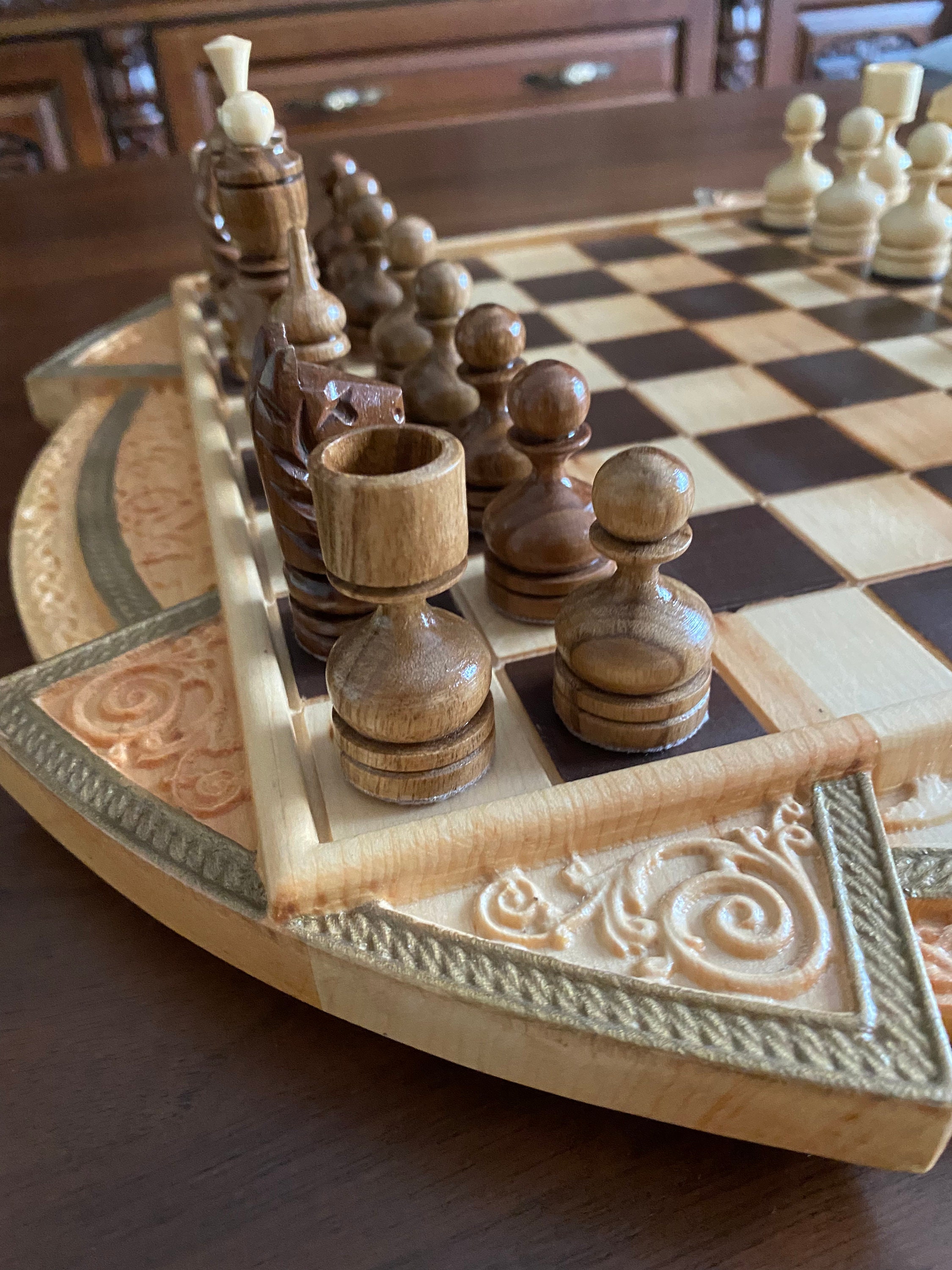 Chess Wooden Chess Game Original Wooden Chess Board Chess Set - Etsy