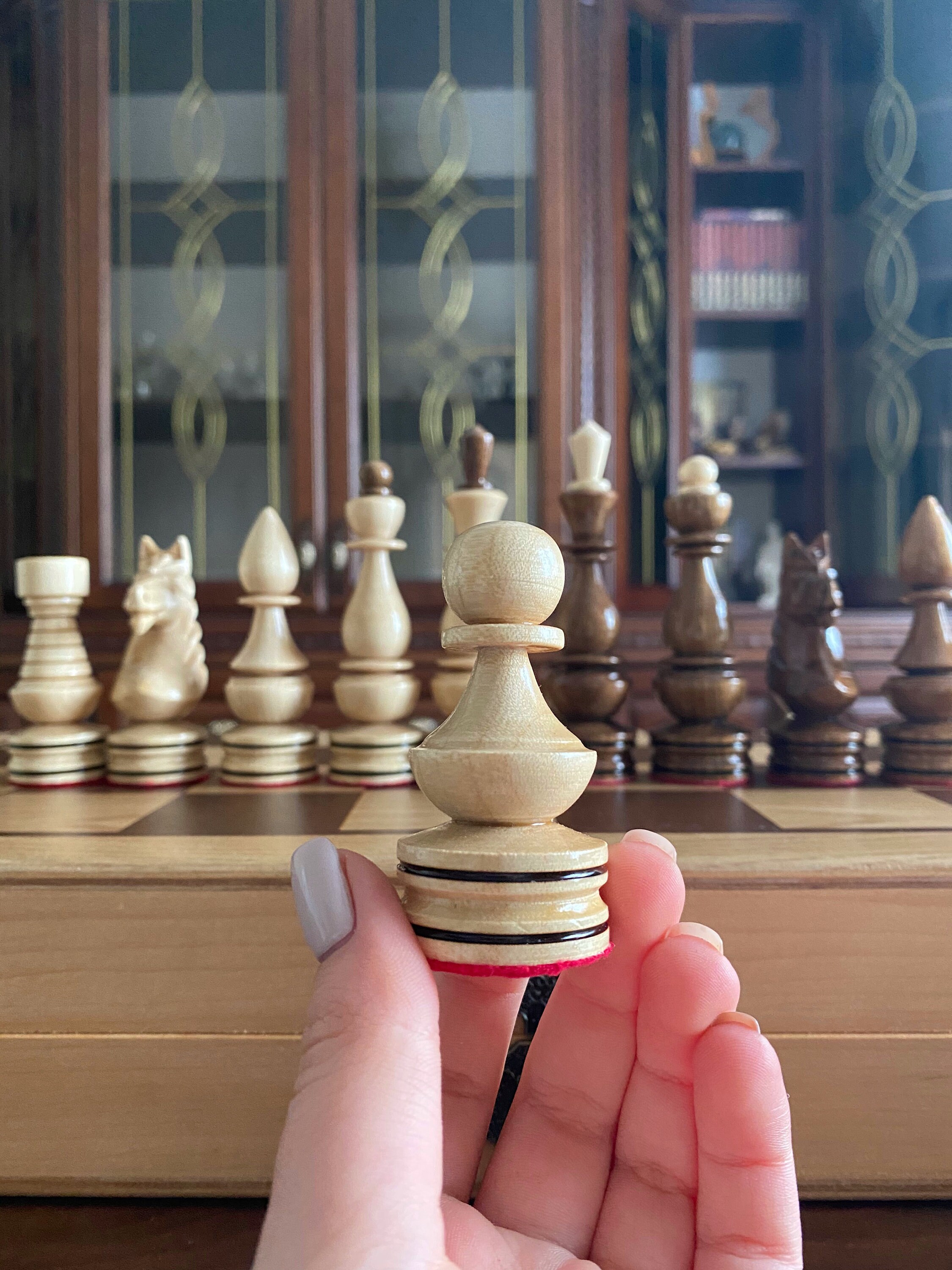 Hand Carved Wooden Chess Pieces: Carpathian Mountain Wood - Etsy