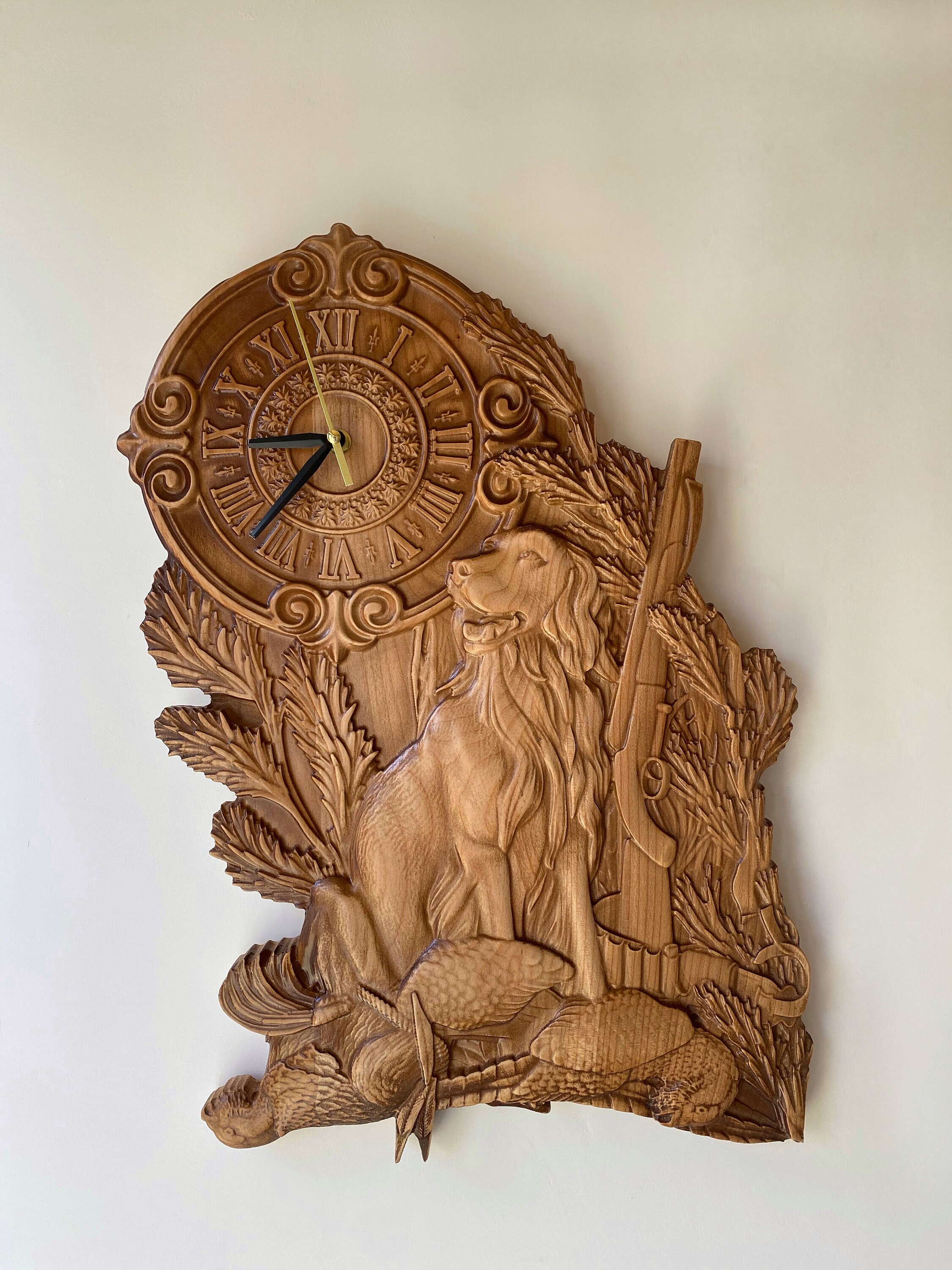 Wooden Clock Hanging Wall Clock Wall Hanging Rustic Clock - Etsy