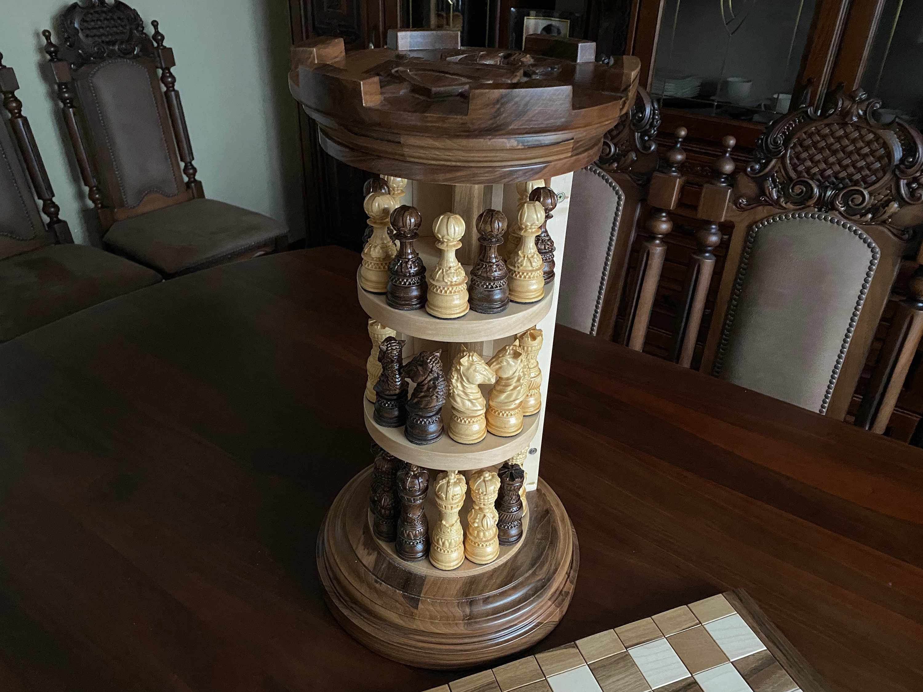 Castle Chess Tower With Chess Pieces lily Inside Chess - Etsy UK