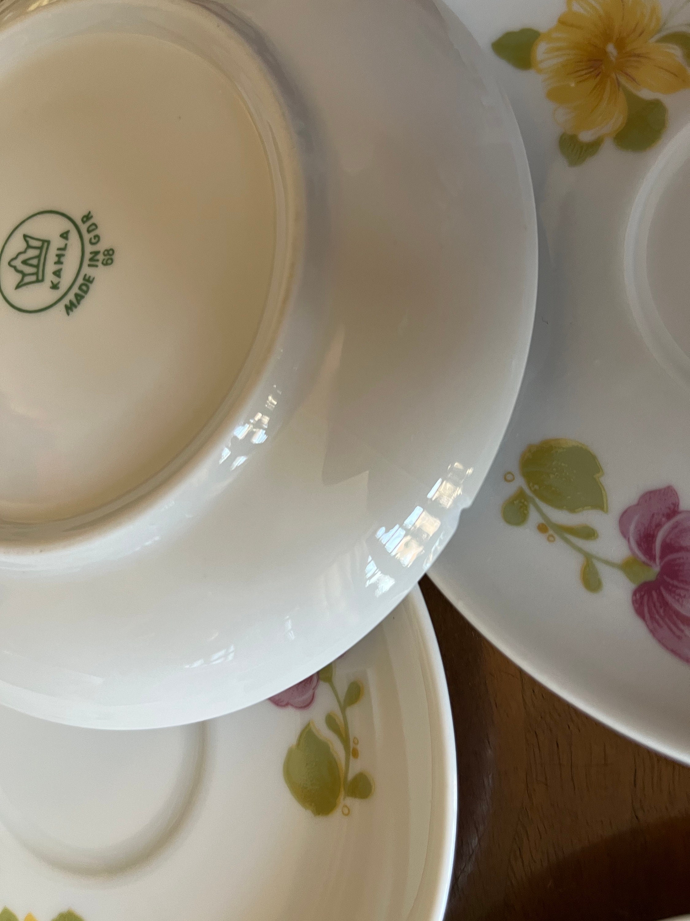 Beautiful Vintage Retro Kahla GDR Tea/ Coffee Sets, Set of a 4, With One Small Fawl, Lovely ...