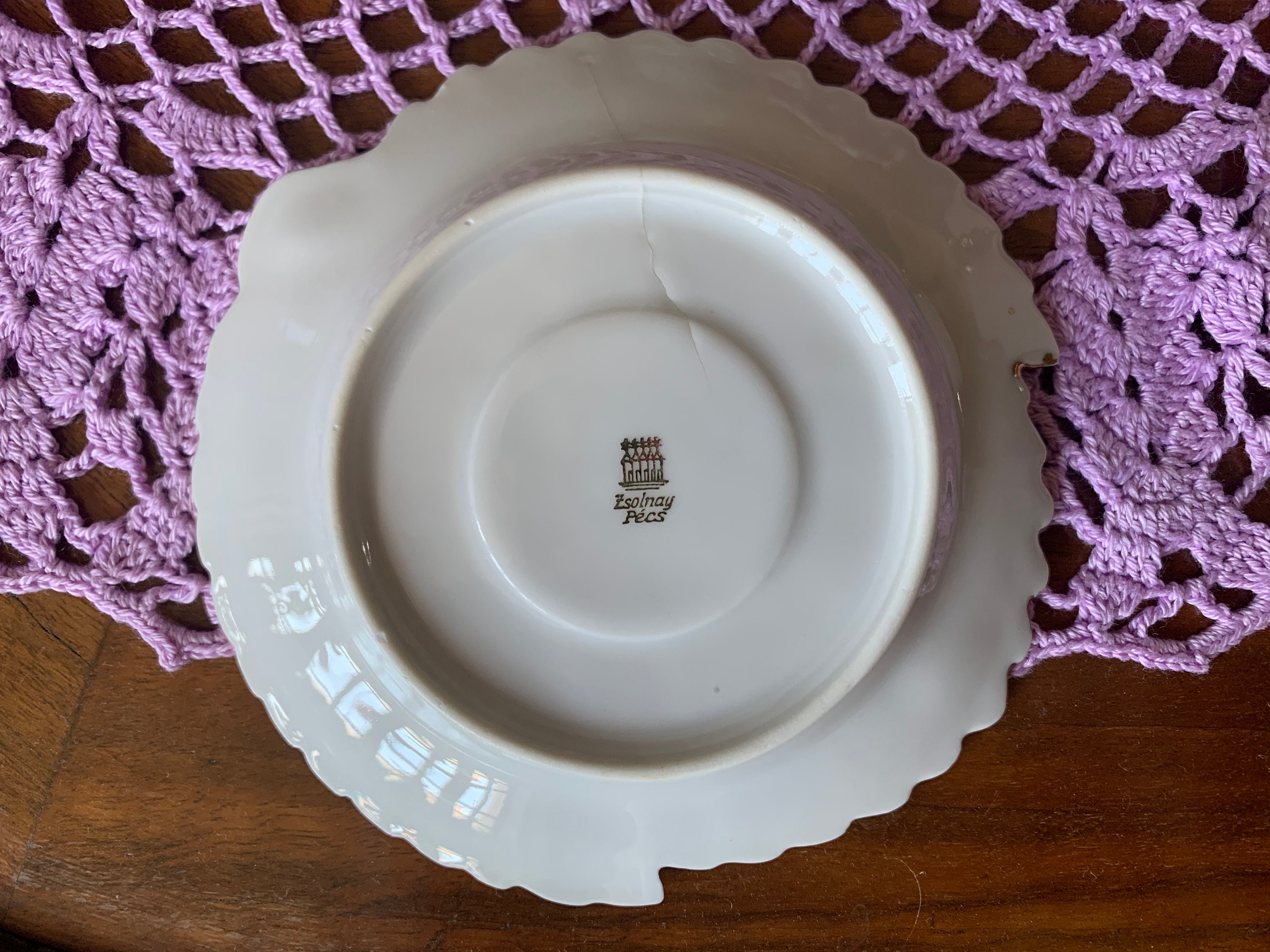 II. Antique Vintage Zsolnay Pecs Hungary Strawberry & Leave Design ...