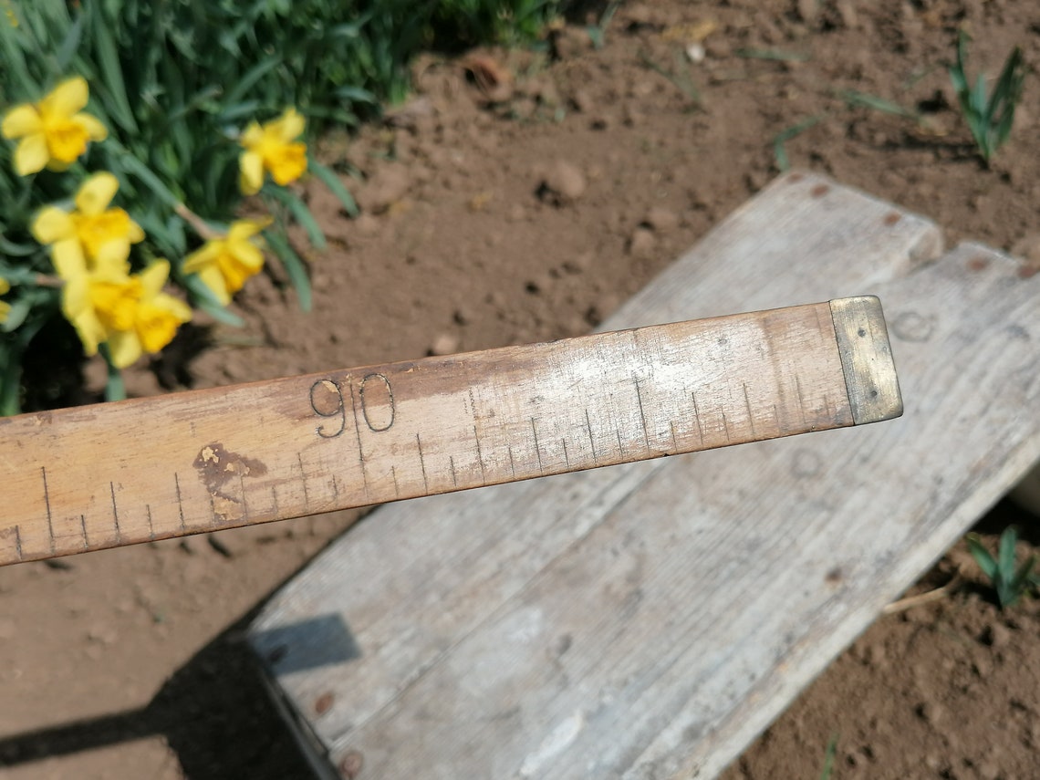 Antique Vintage Foldable Wooden Meter Measuring Tool a - Etsy