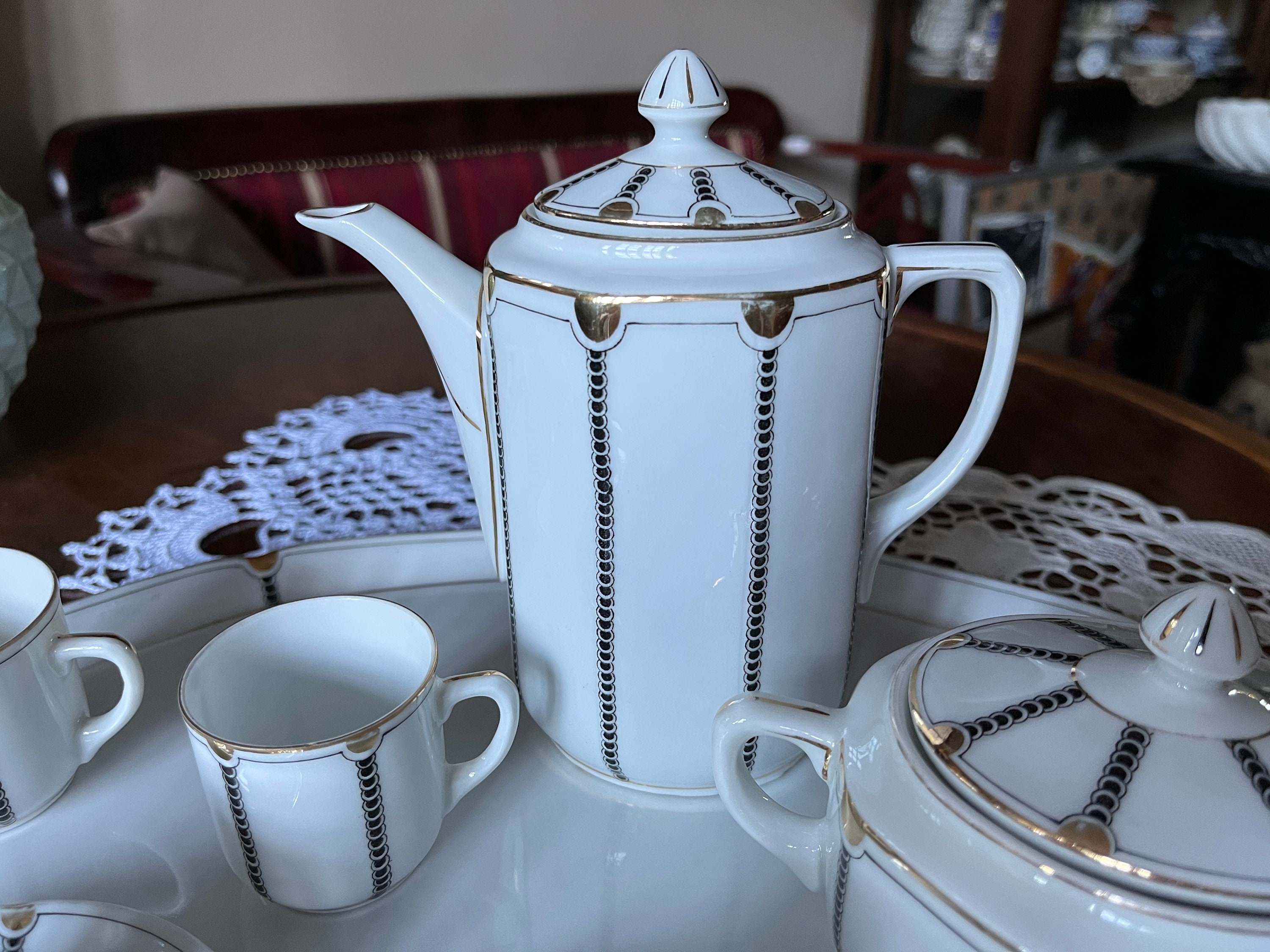 Antique Vintage Art Deco Style Coffee Set Made in - Etsy