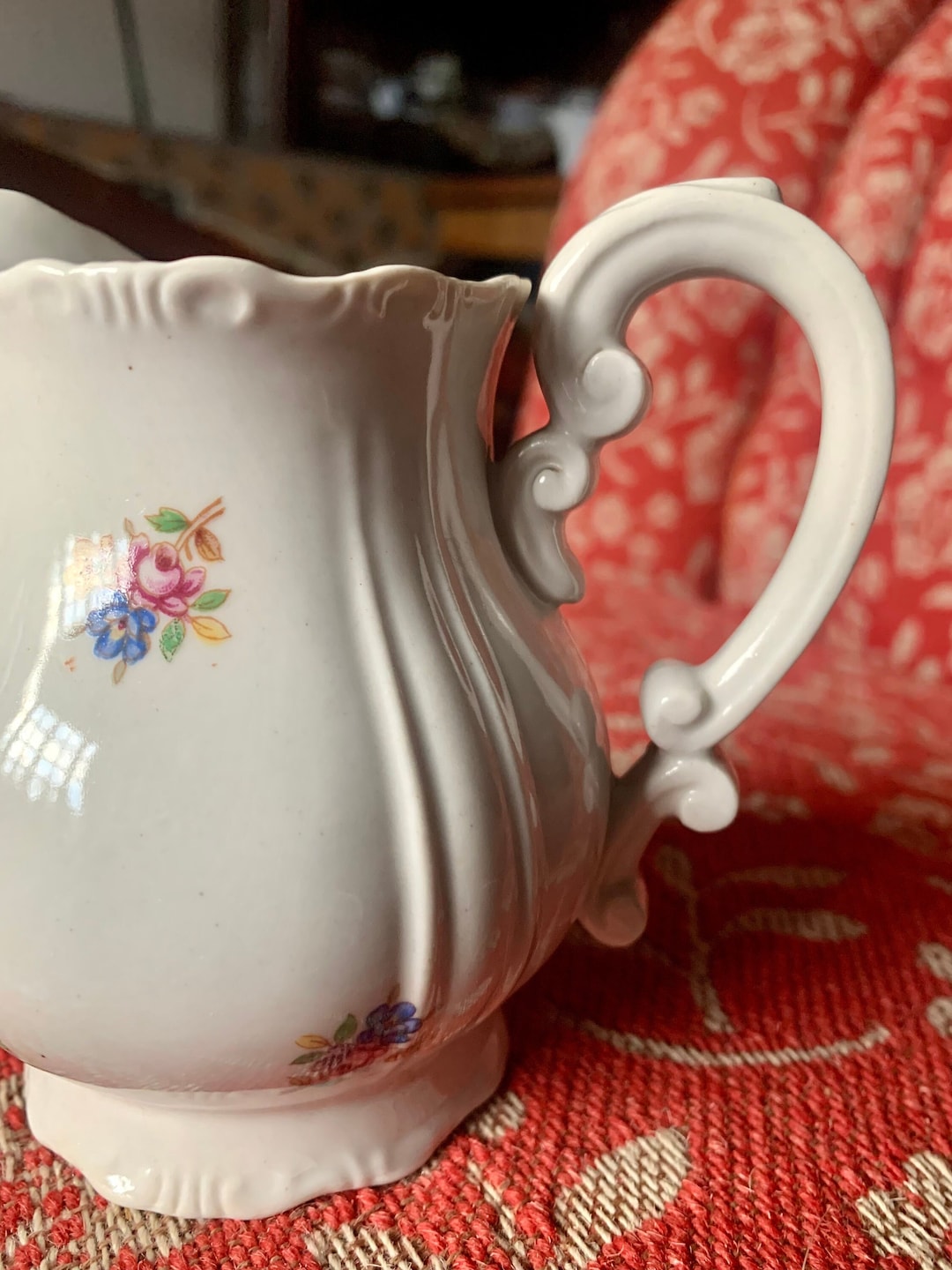 Antique Vintage Hungarian Zsolnay Creamer Pitcher Jug Decorated With ...