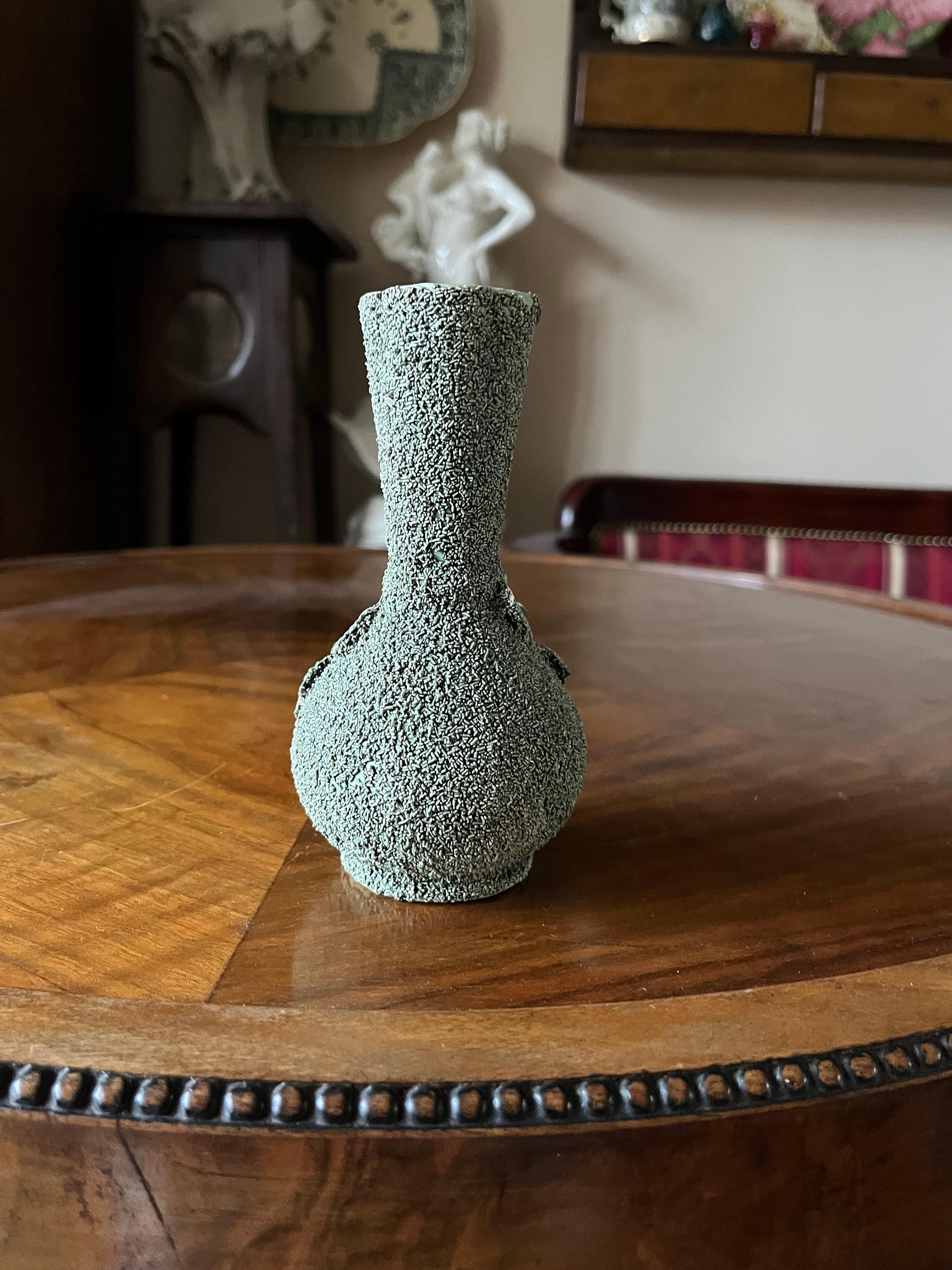 Antique Samuel Lear Sand Majolica Vase, Hand-applied Rose, 1880s - Etsy