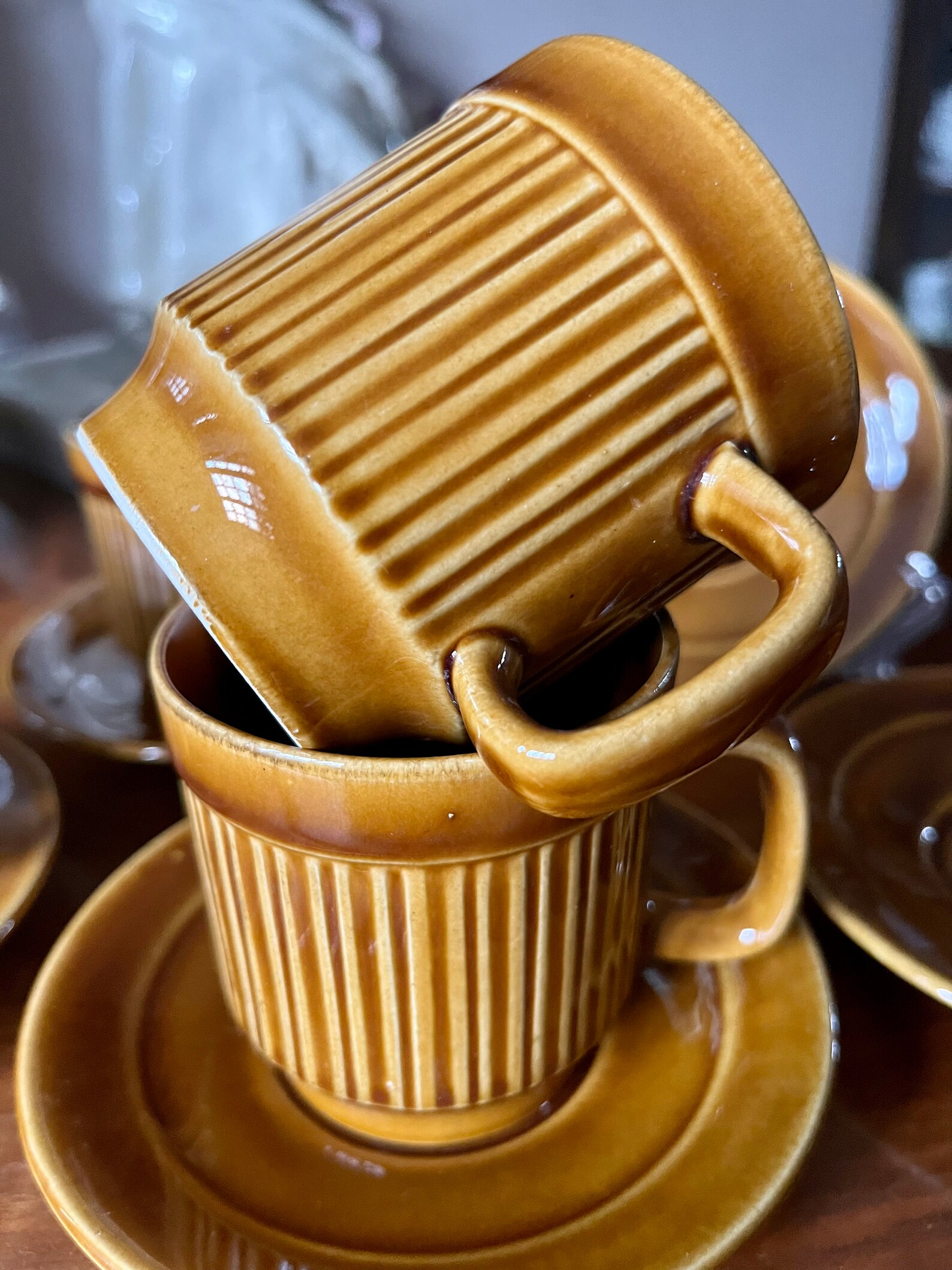 Superb Vintage Retro Kera Vitral Coffee Caramel Brown Coloured - Etsy