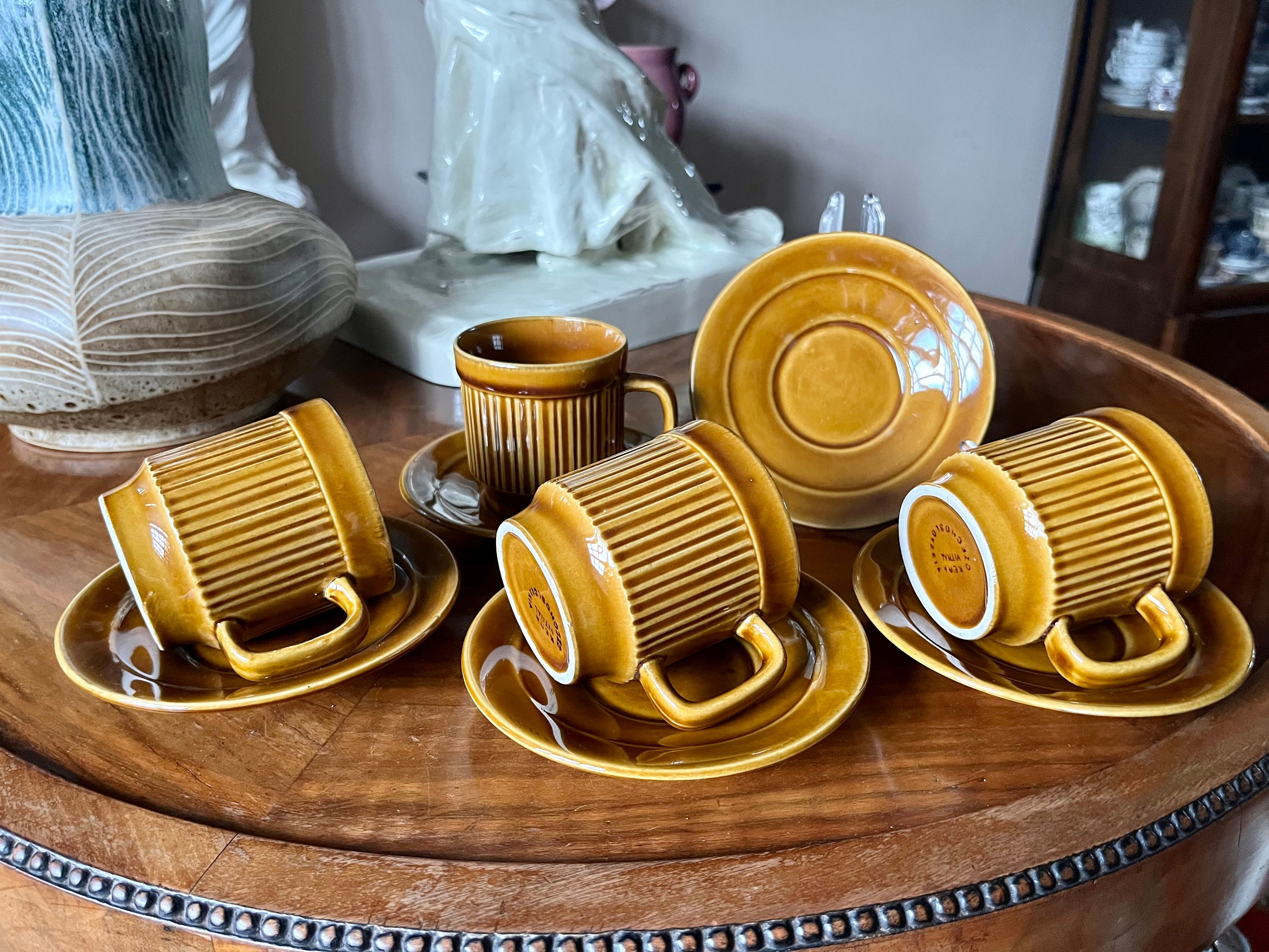 Superb Vintage Retro Kera Vitral Coffee Caramel Brown Coloured - Etsy