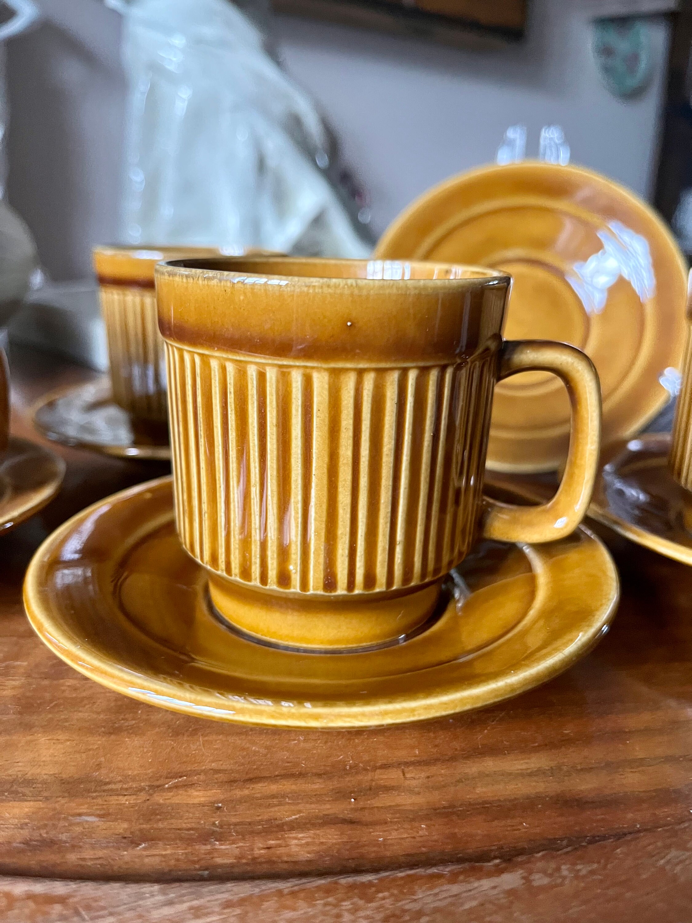 Superb Vintage Retro Kera Vitral Coffee Caramel Brown Coloured - Etsy