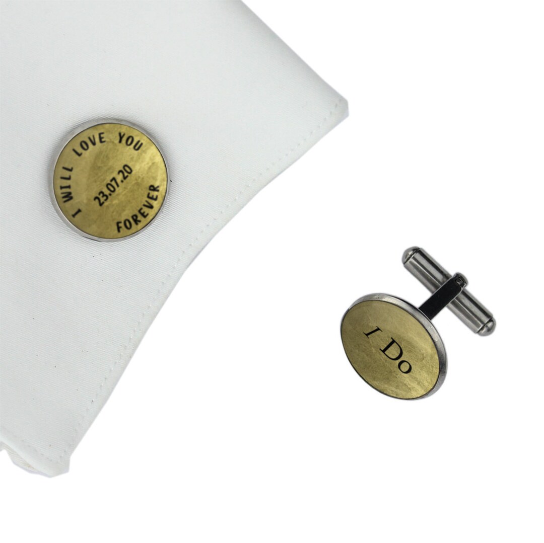 Personalized Date Cufflinks, I Will Love You Forever Wedding or ...