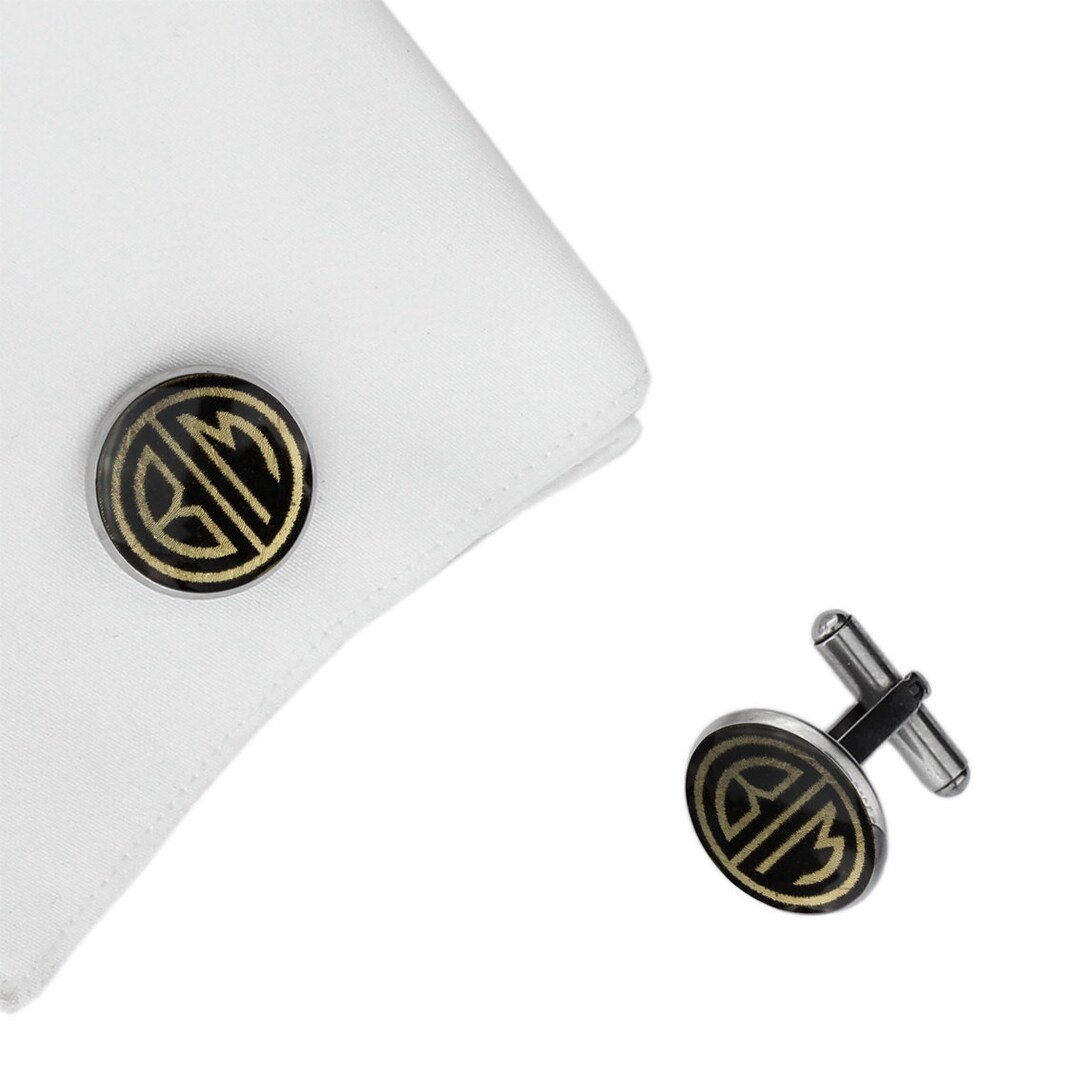 Monogram Cufflinks, Art Deco Initial Cufflinks, Personalized Gift ...