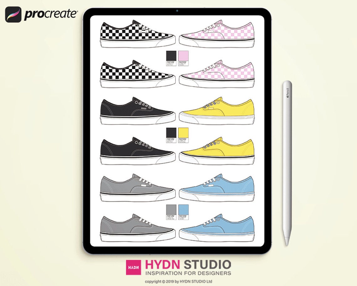 Shoes Design Set Procreate Stamp Brushes for Fashion Design - Etsy