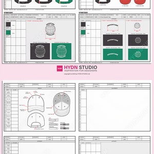 Stylish Vector Baseball Cap Tech Pack With Flat Sketch Design - Etsy