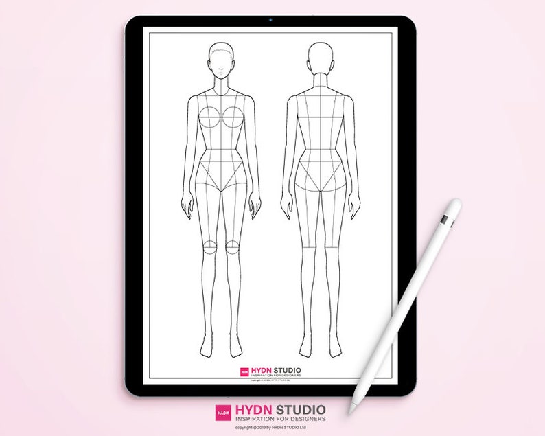 Women's Fashion Body Figure Template (8 Heads) | Croquis & Drawing - Etsy