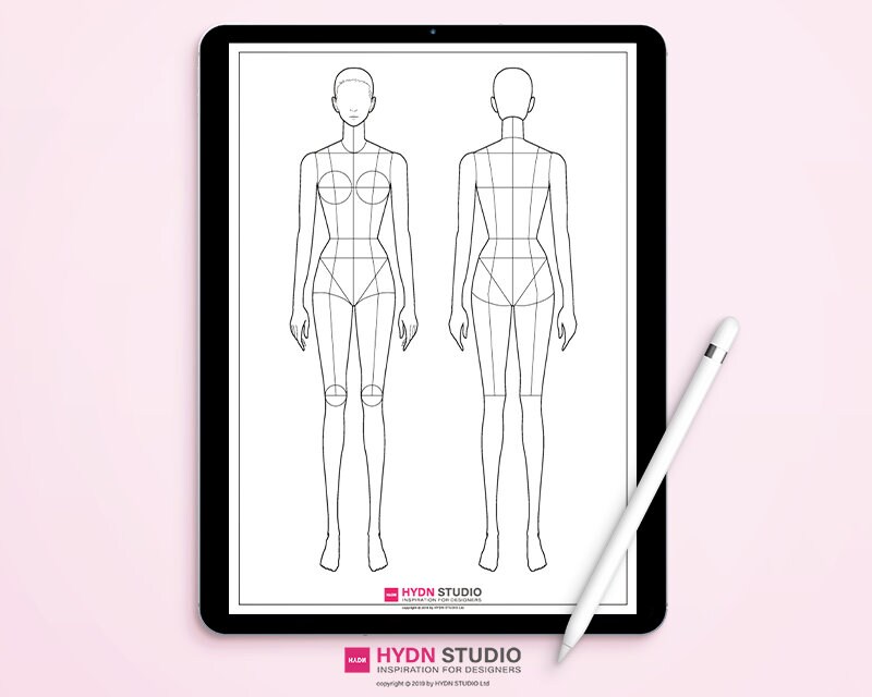 Fashion Body Figure Template 8heads / Women Croquis - Etsy Hong Kong