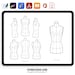Women's Fashion Design Vector Mannequin Template | A4 Printable High ...