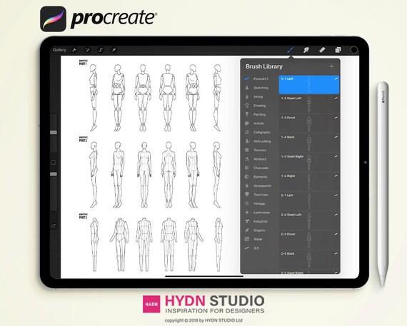 Fashion Body Poses Design Procreate Stamp Brushes Procreate - Etsy