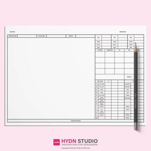 Tech Pack Template (english A4 Size) 05 / Technical Drawings / Fashion ...