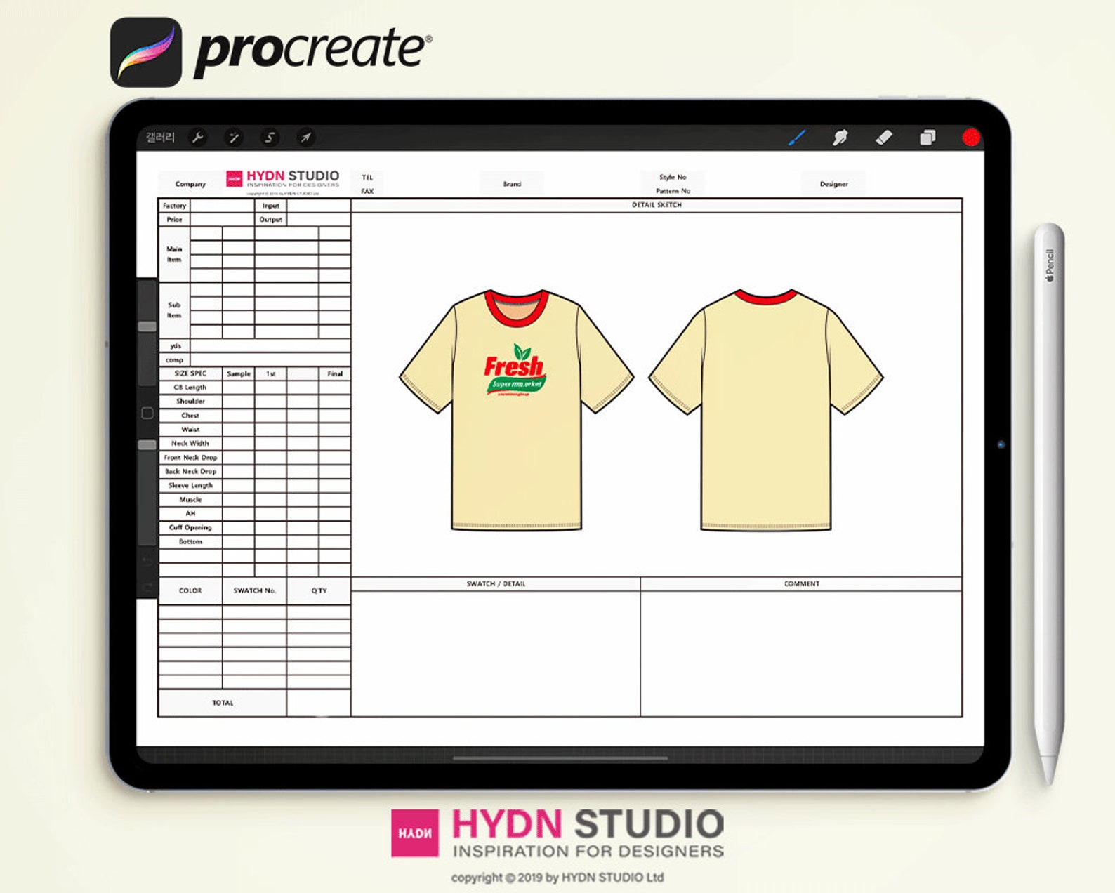 TOP Fashion Flat Sketches 01 Procreate Stamp Brushes - Etsy