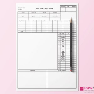 Tech Pack Template (english A4 Size) 09 / Technical Drawings / Fashion ...