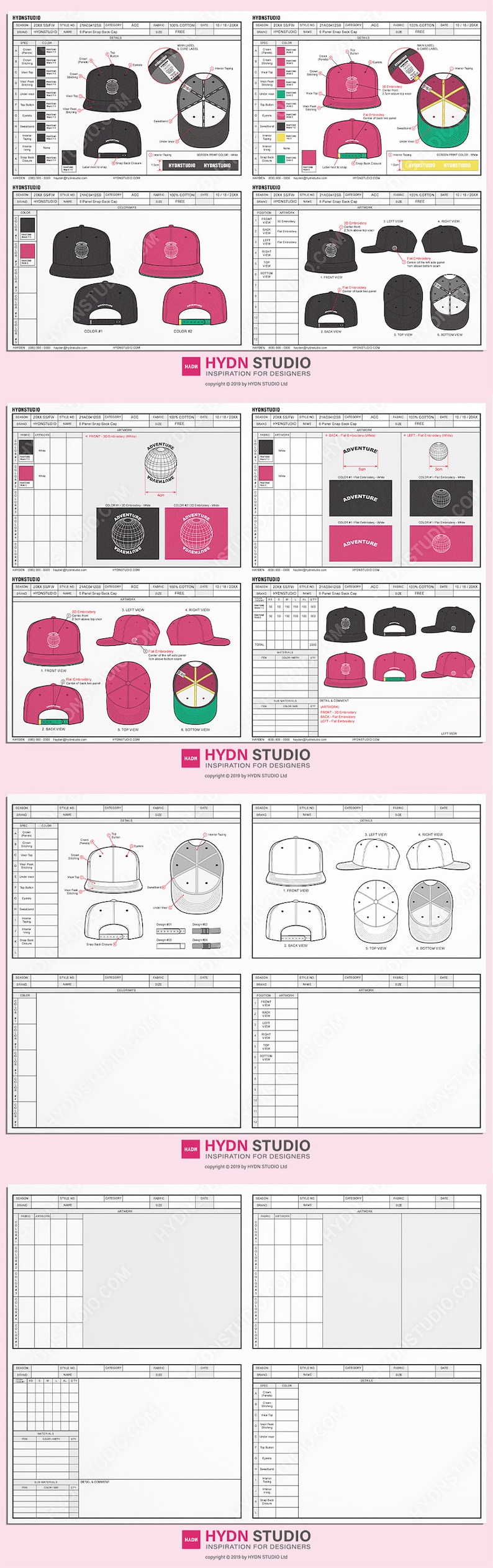Vector Snapback Tech Pack - Create Your Own Custom Snapback Design - Etsy