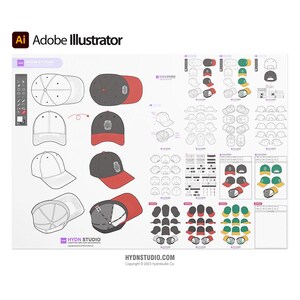 Baseball Cap Vector Design Templates - Etsy