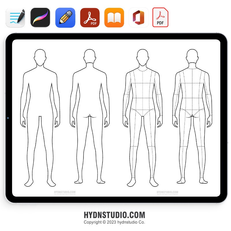 Female Body Template - Etsy