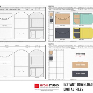 Clutch Bag Tech Pack / TechPack template / Technical Drawings | Etsy