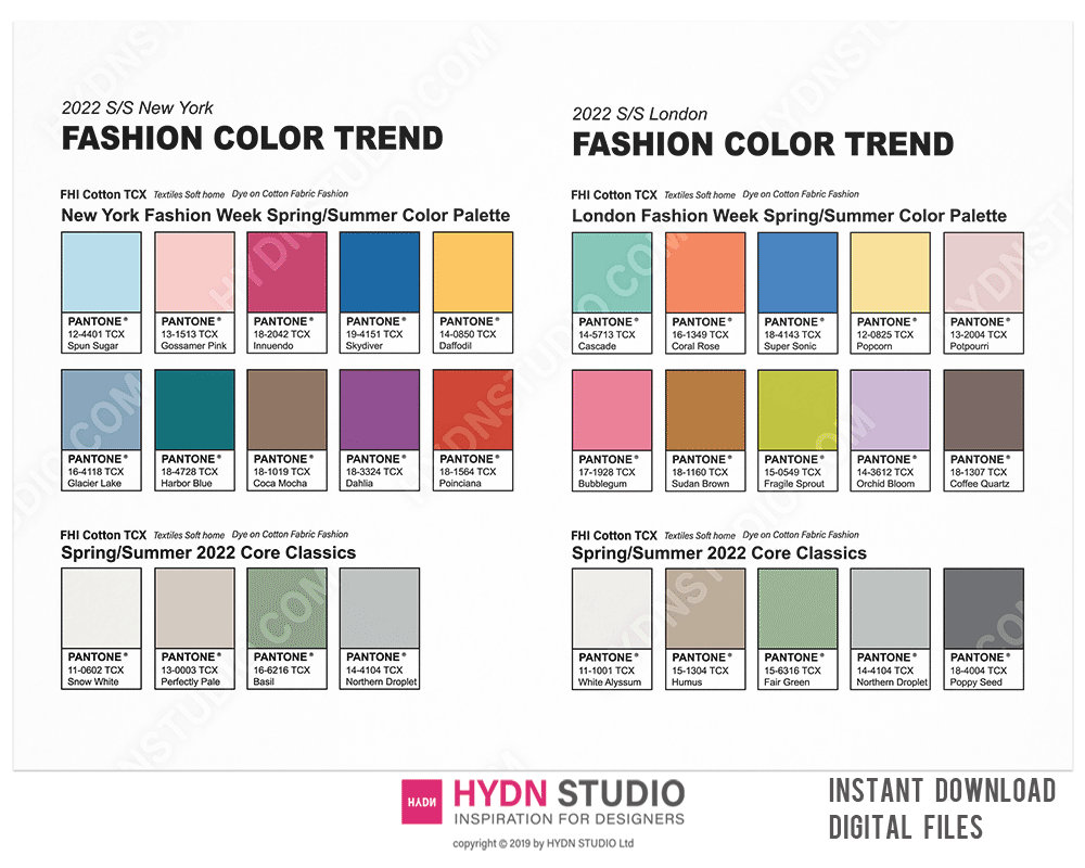 2022 Fashion Color Trends