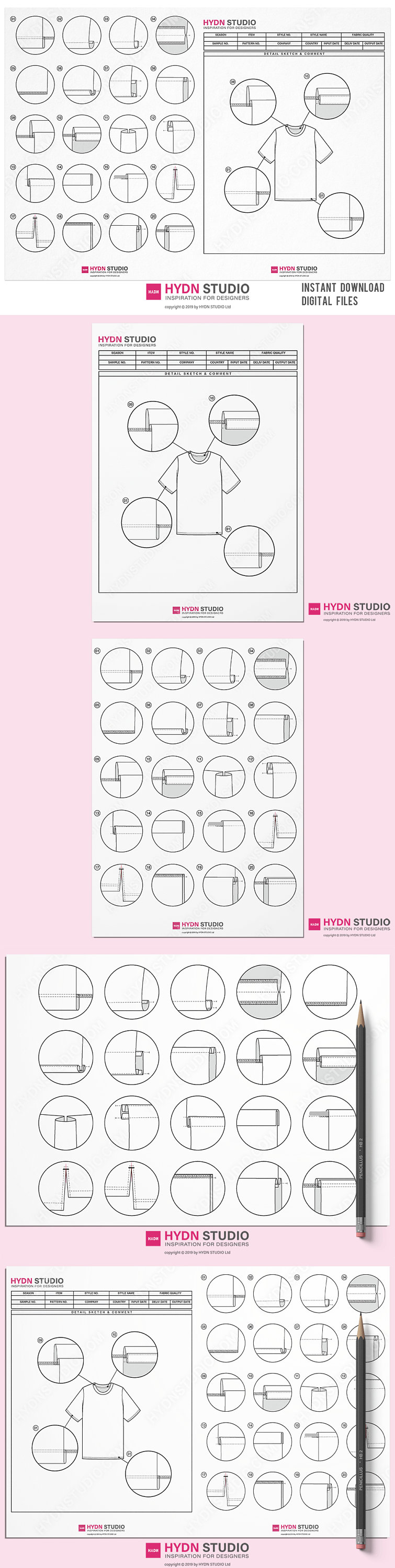 Vector Sewing Seams and Seam Finishes Set Perfect for - Etsy