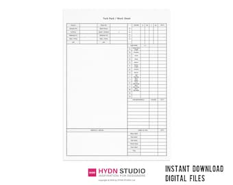 Tech Pack Template english A4 Size / Technical Drawings / | Etsy