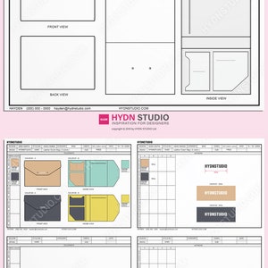 Clutch Bag Tech Pack / Techpack Template / Technical Drawings / Fashion ...